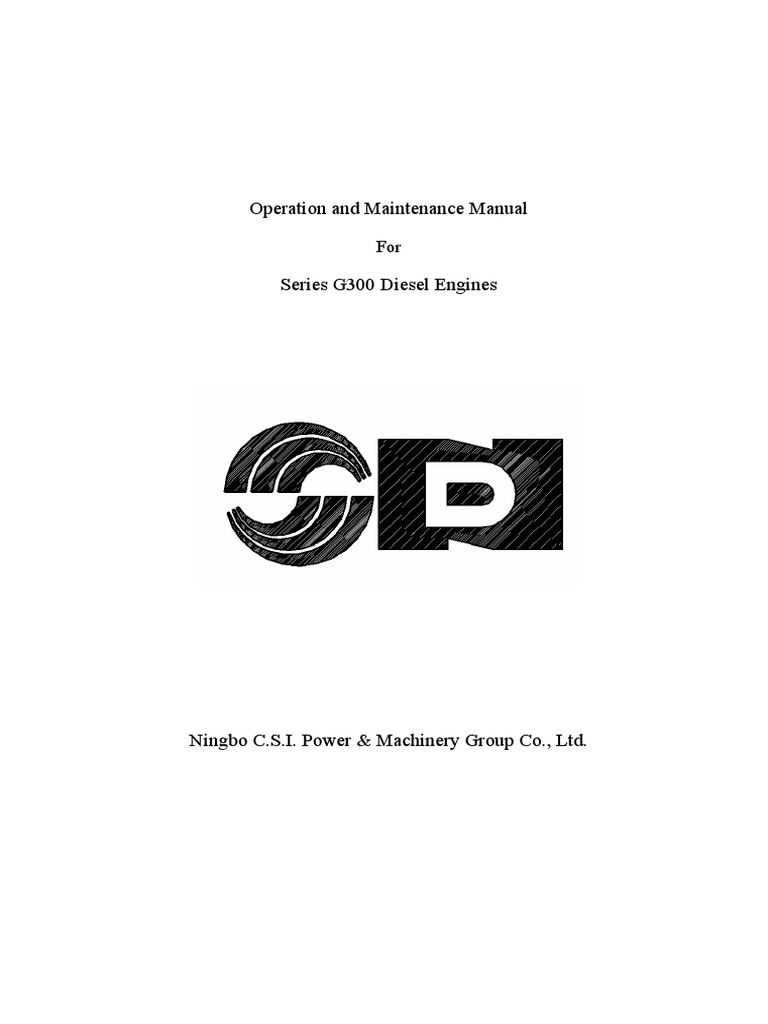 NingBo G6300ZCA MaintenancesManuals 01 | PDF | Diesel Engine | Engines