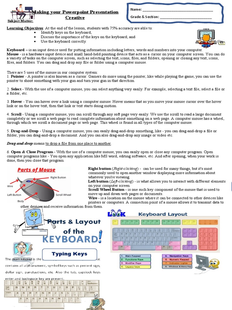 Using Computer Keyboard | PDF | Cursor (User Interface) | Computer Keyboard