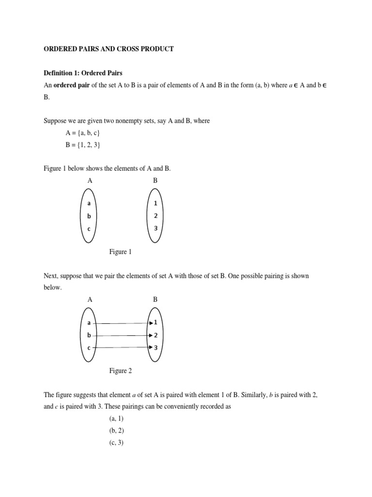 Ordered Pairs and Cross Product | PDF | Euclidean Vector | Geometry
