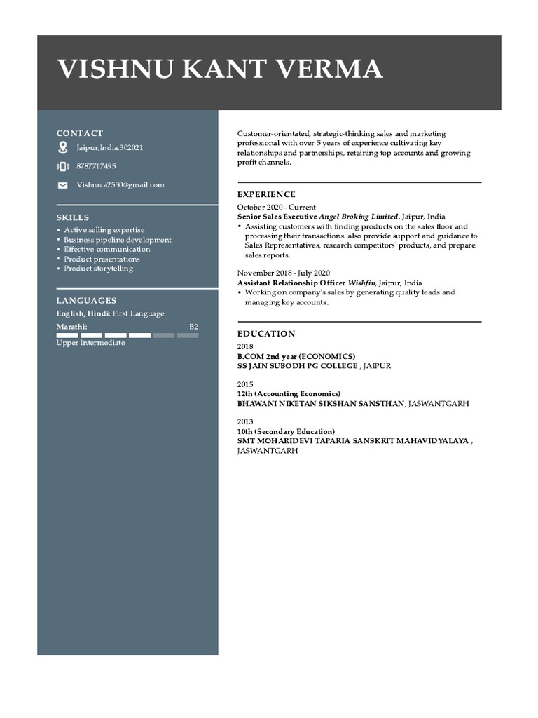 Vishnu Kant Verma: Contact | PDF