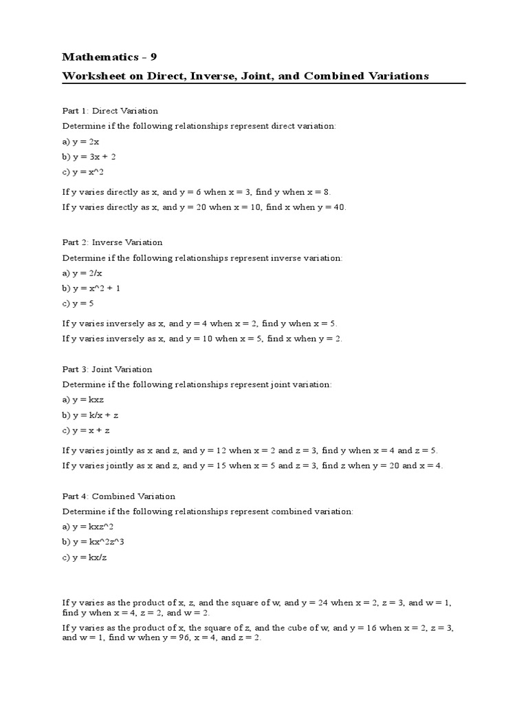 VARIATIONS | PDF | Mathematics