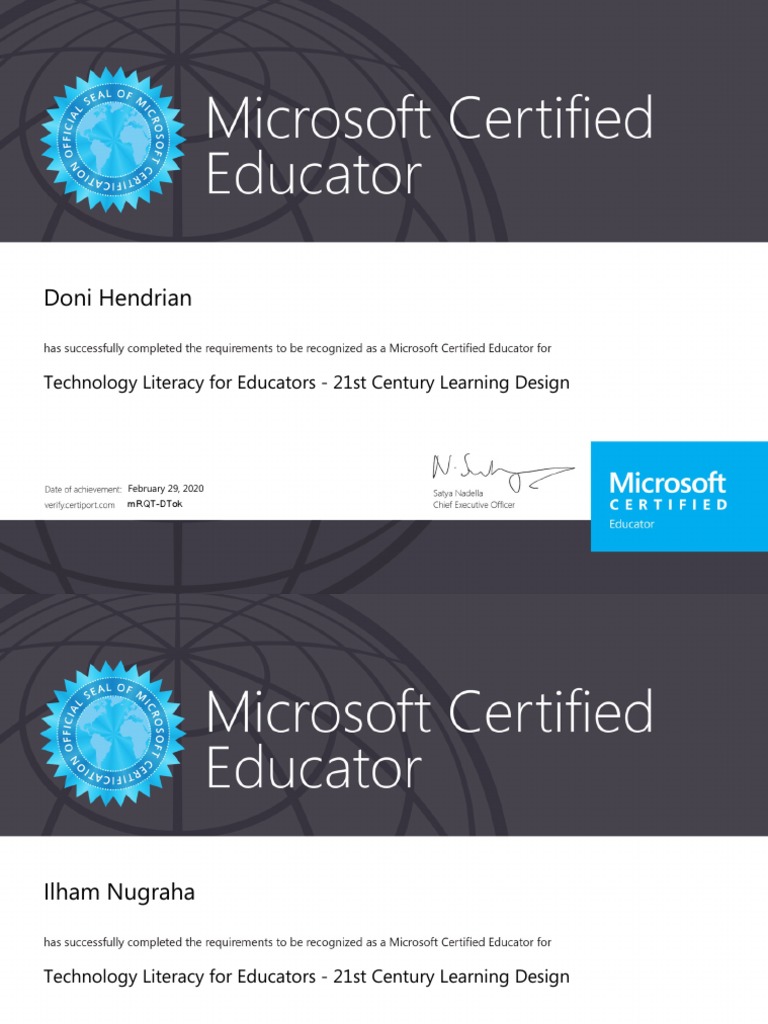 Sertifikat MCE 29 Februari 220 | PDF | Learning