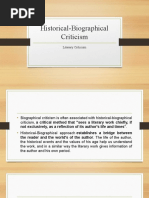 Biographical Criticism (English) | PDF | Biography | Writers