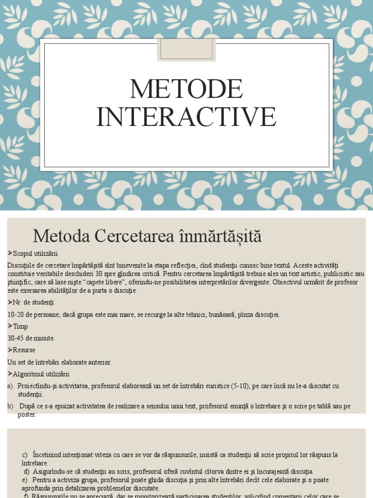 2 Metode Interactive Romana | PDF