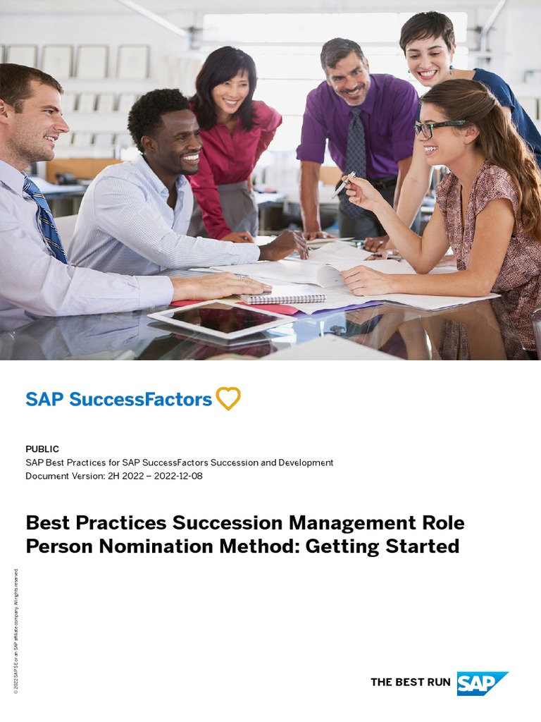 Best Practices Succession Management Role Person Nomination Method Getting Started | PDF | User ...