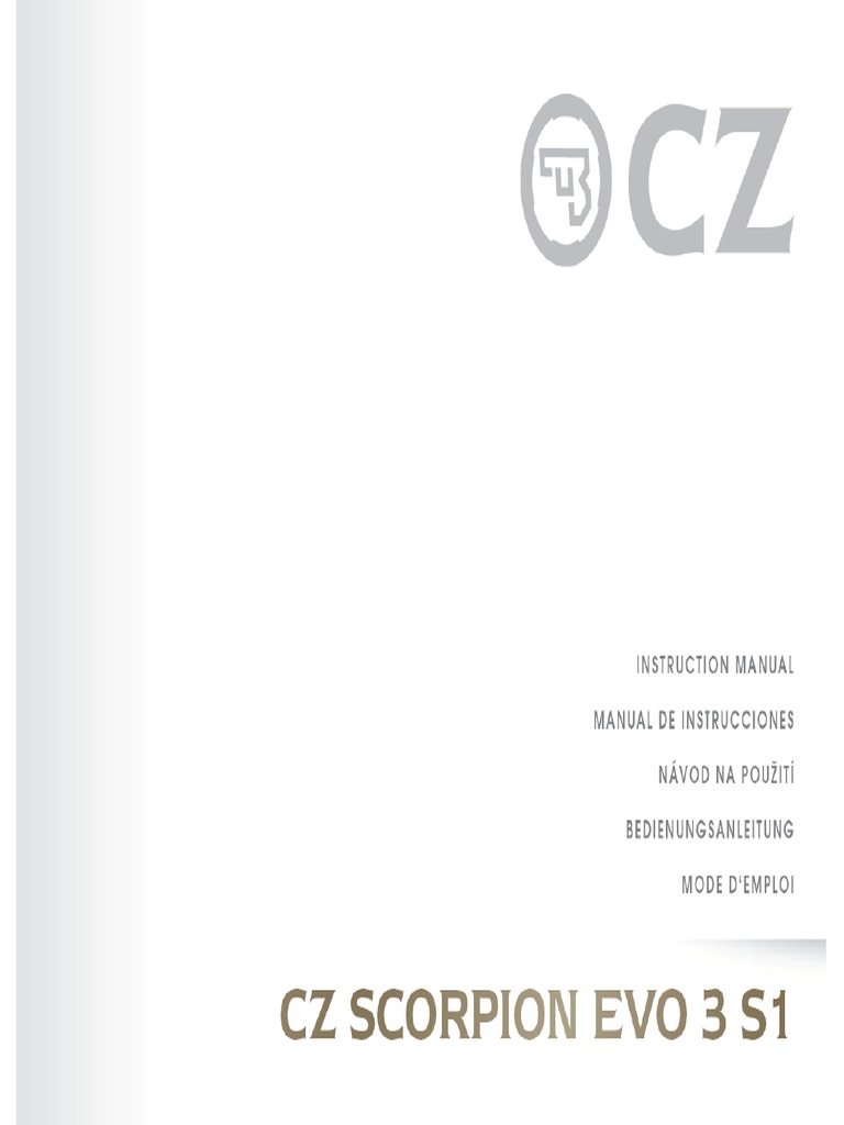 Manual CZ Scorpion | PDF | Trigger (Firearms) | Firearms
