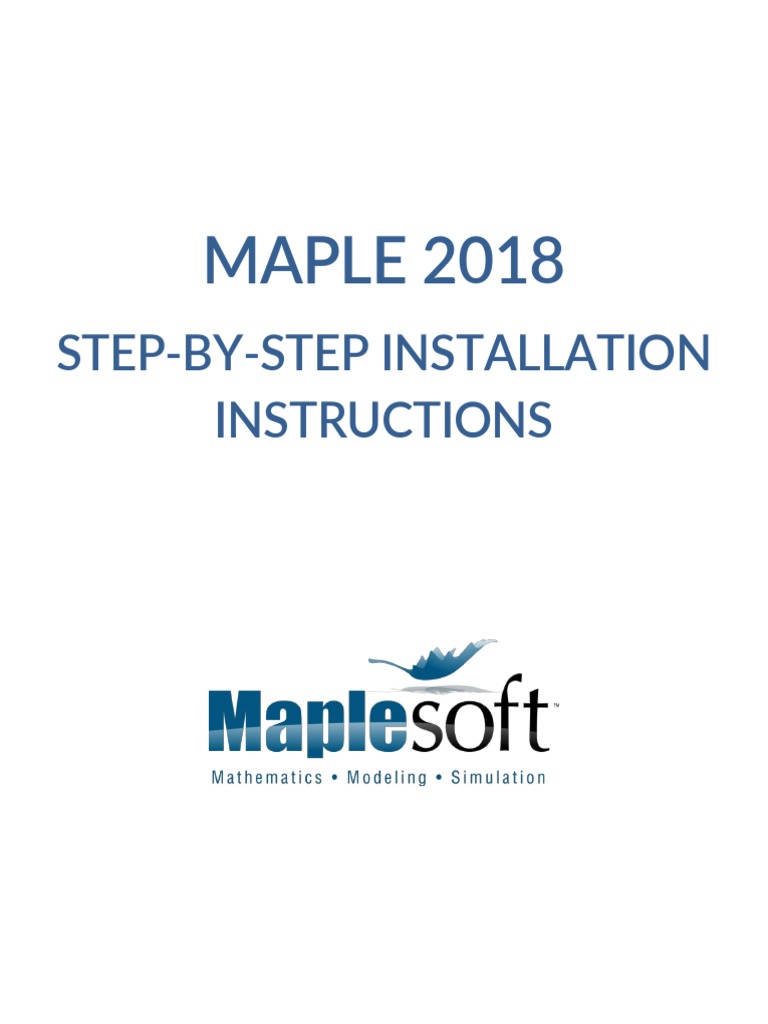 Maple 2018 | Download Free PDF | Installation (Computer Programs) | Microsoft Windows