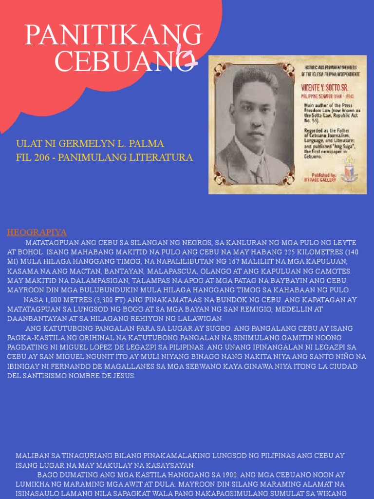 Panitikang CEBUANO | PDF