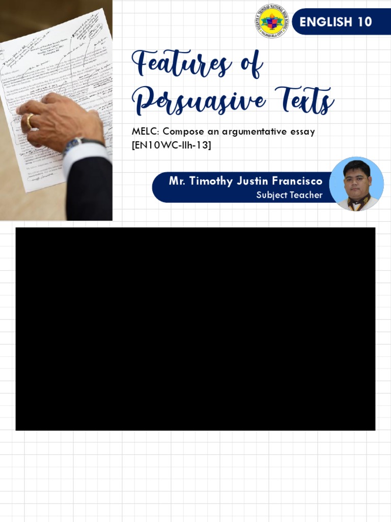 Features of Persuasive Writing | PDF