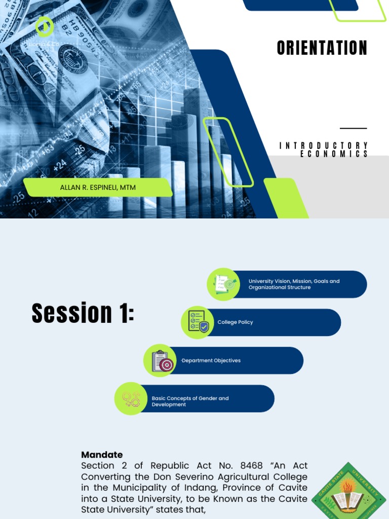 Session 1 - Orientation | PDF