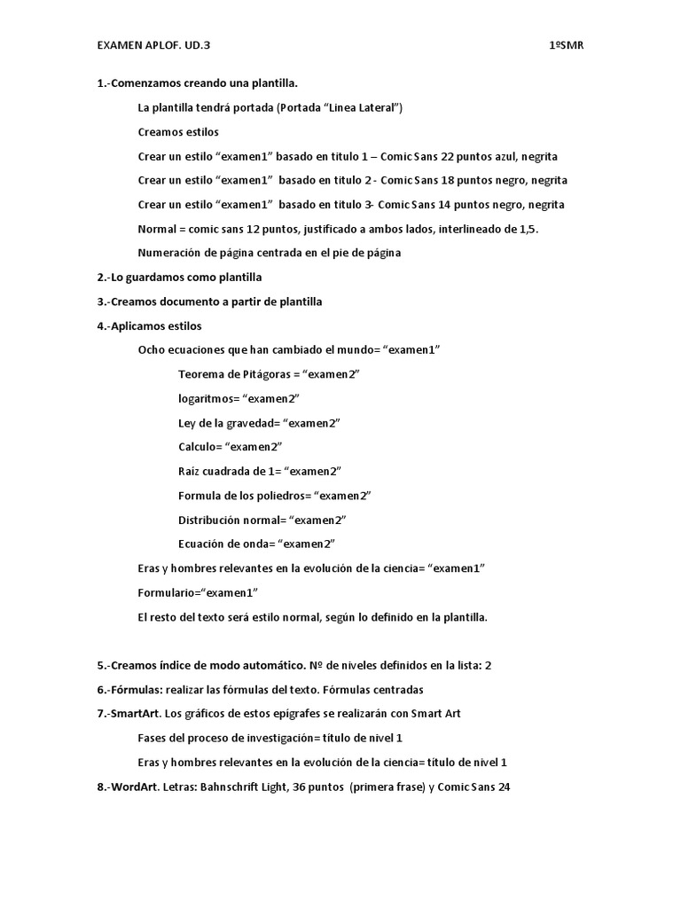 Examen UD3 | PDF | Ecuaciones | Matemáticas