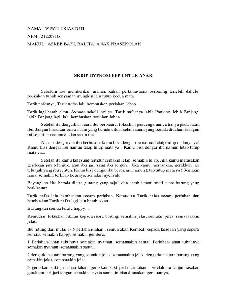 SKRIP HYPNOSLEEp | PDF