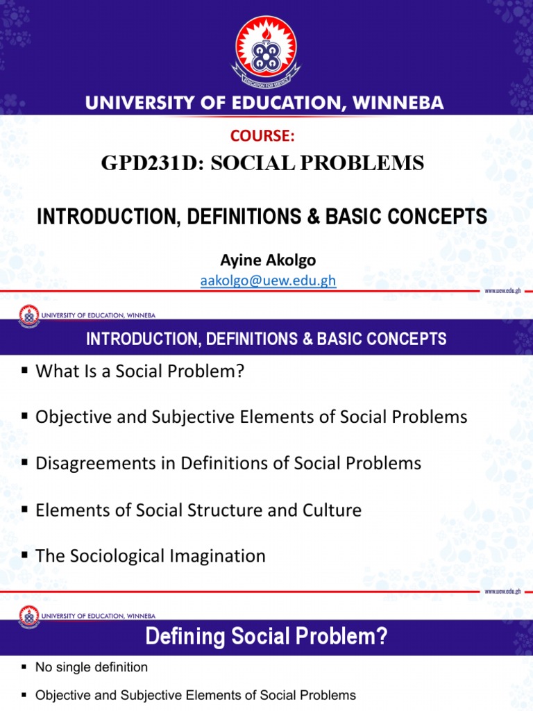 01 - Social Problems - Introduction | PDF | Institution | Social ...