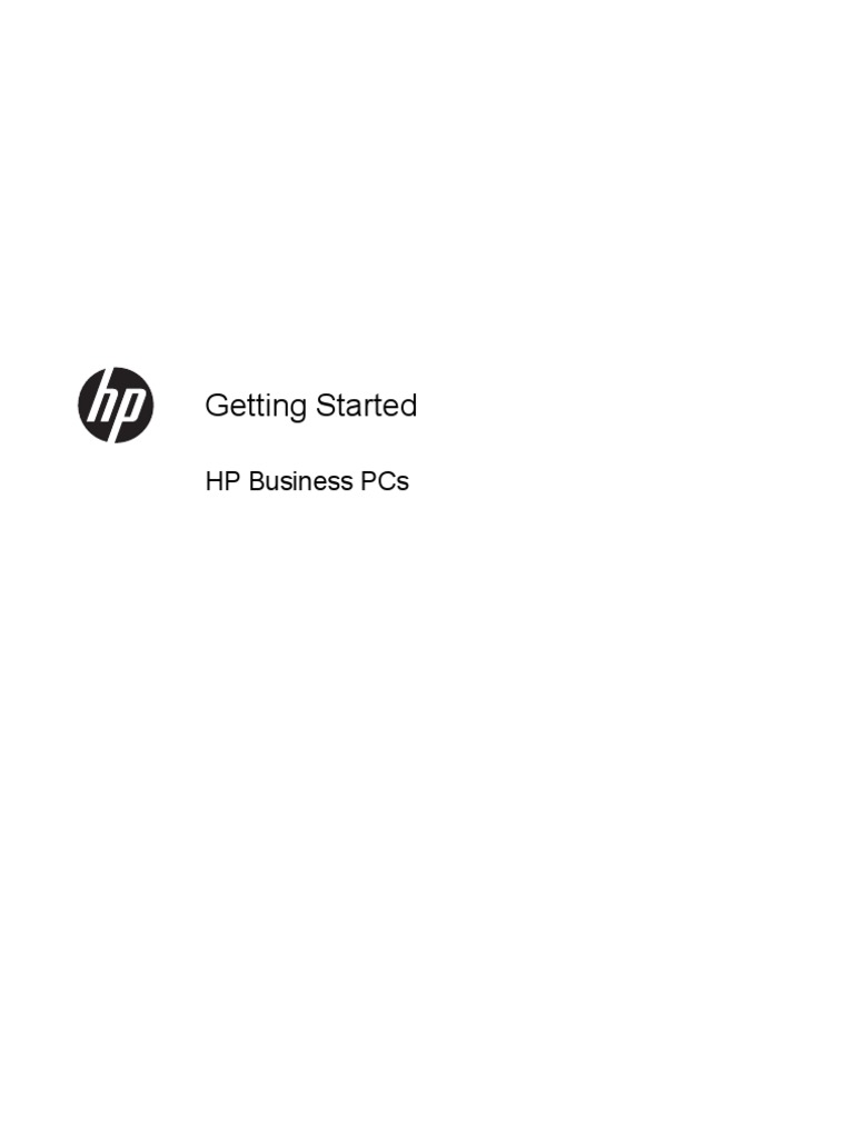 Getting Started: HP Business Pcs | PDF | Usb Flash Drive | Operating System