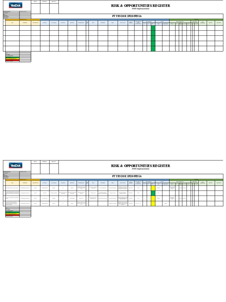 (Example) Risk & Opportunities Register - YDI | PDF | Risk ...