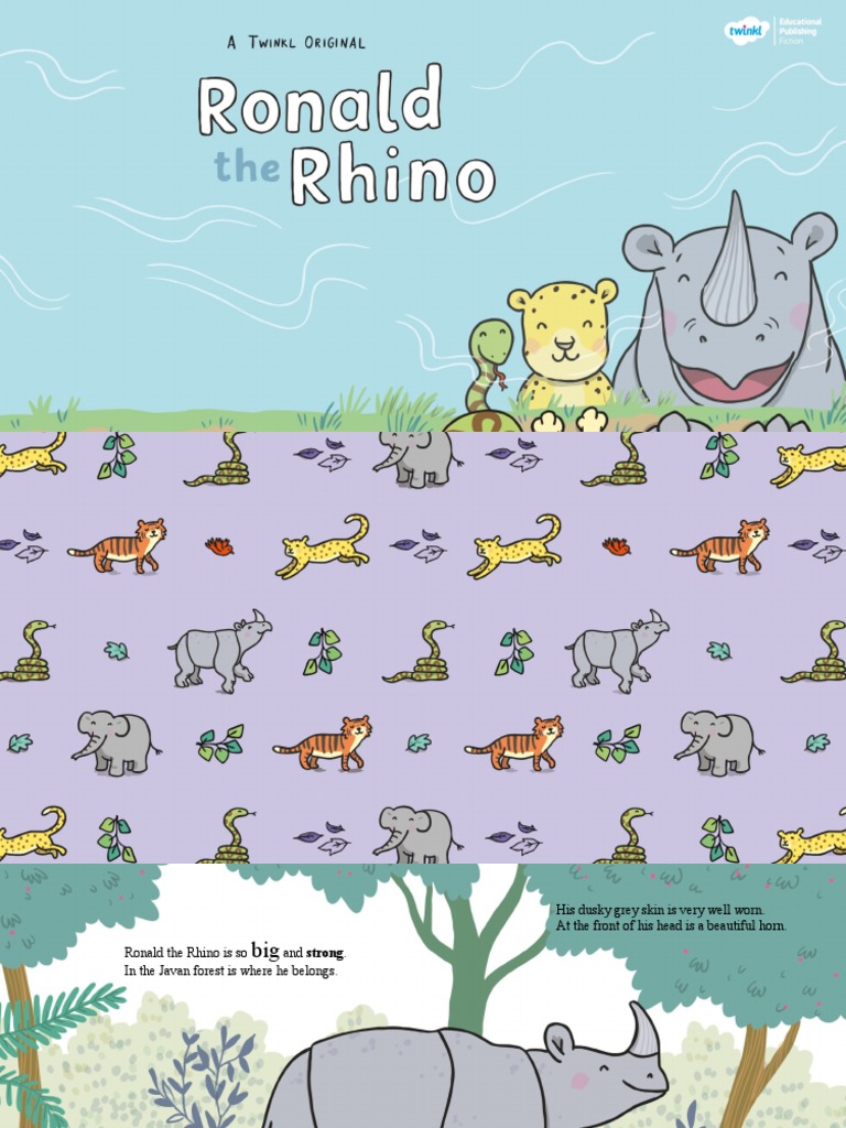 Ronald The Rhino Story PowerPoint | PDF