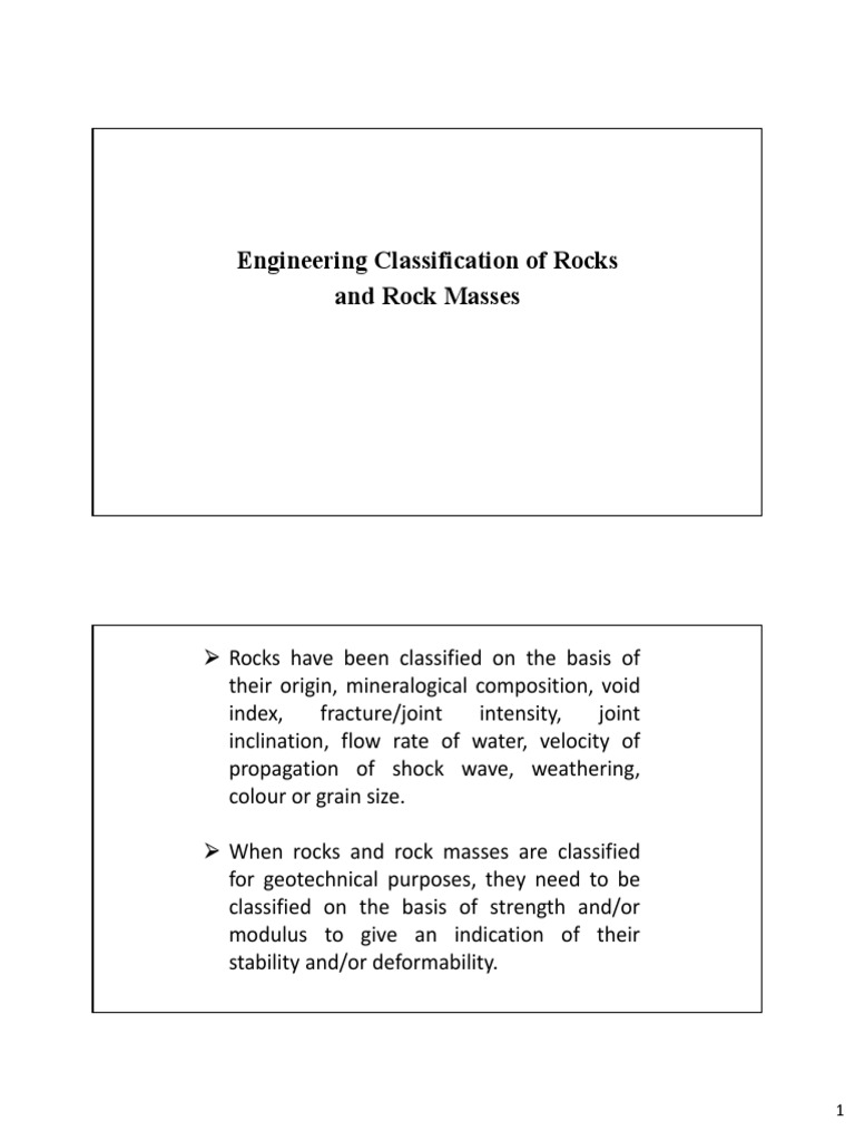 Engineering Classification of Rocks 5 | PDF | Elasticity (Physics ...
