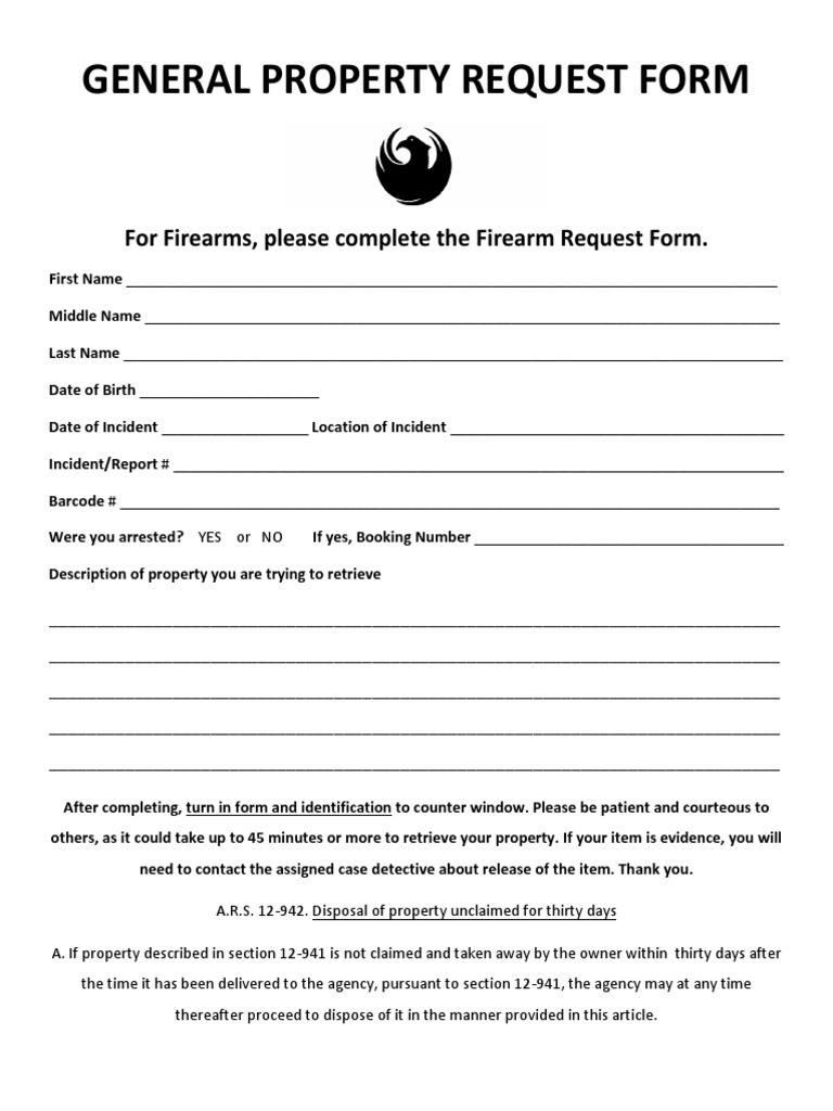 General Property Request Form | PDF