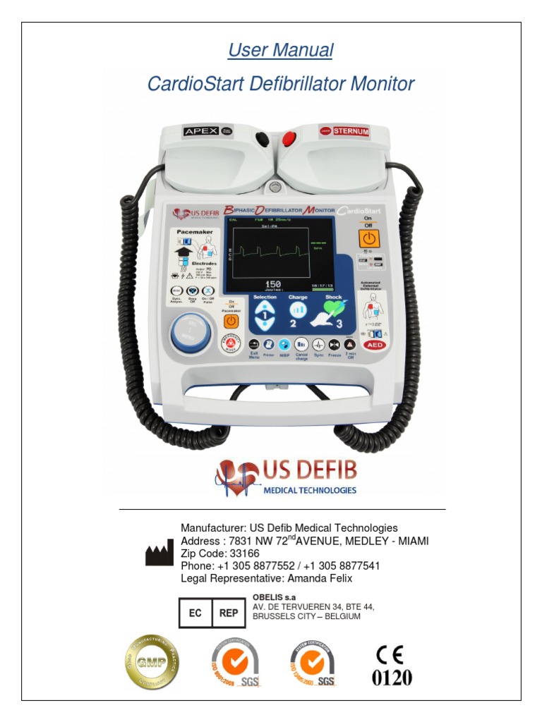 CardioStart Defibrillator Monitor Manual | PDF | Artificial Cardiac ...