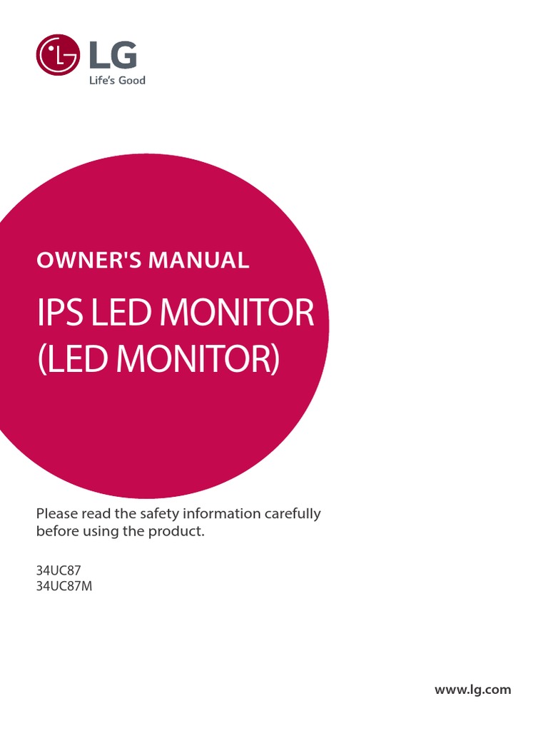 Ips Led Monitor (Led Monitor) : Owner'S Manual | PDF | Hdmi | Usb
