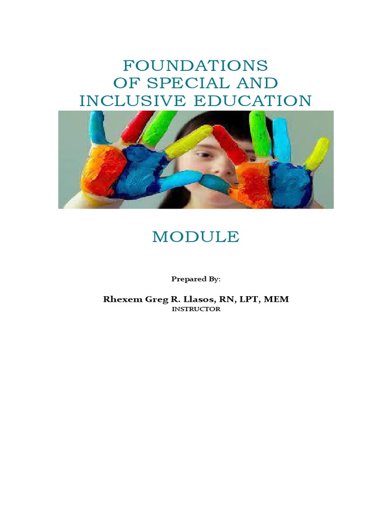 FSIE Module 1 | PDF | Inclusion (Education) | Psychology
