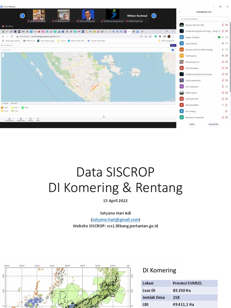 SISCROP DI Komering - Rentang 220422 | PDF