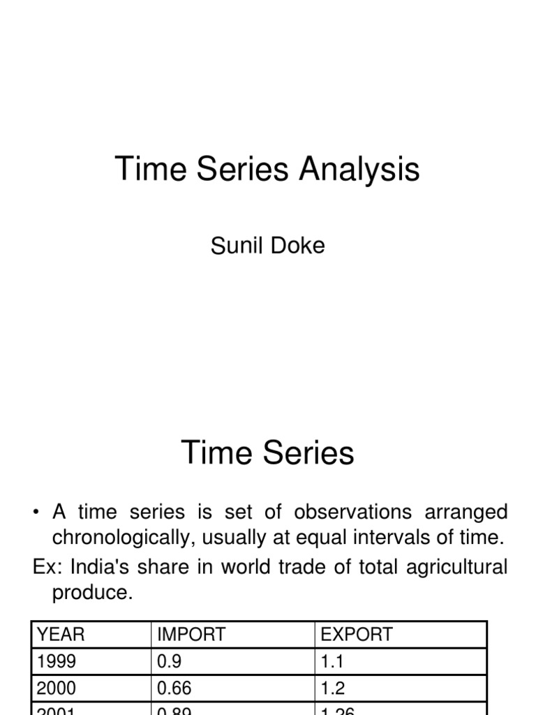 Time Series Analysis | PDF