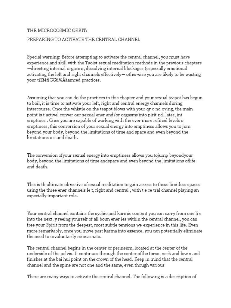 Microcosmic Orbit | PDF | Spinal Cord | Pelvis