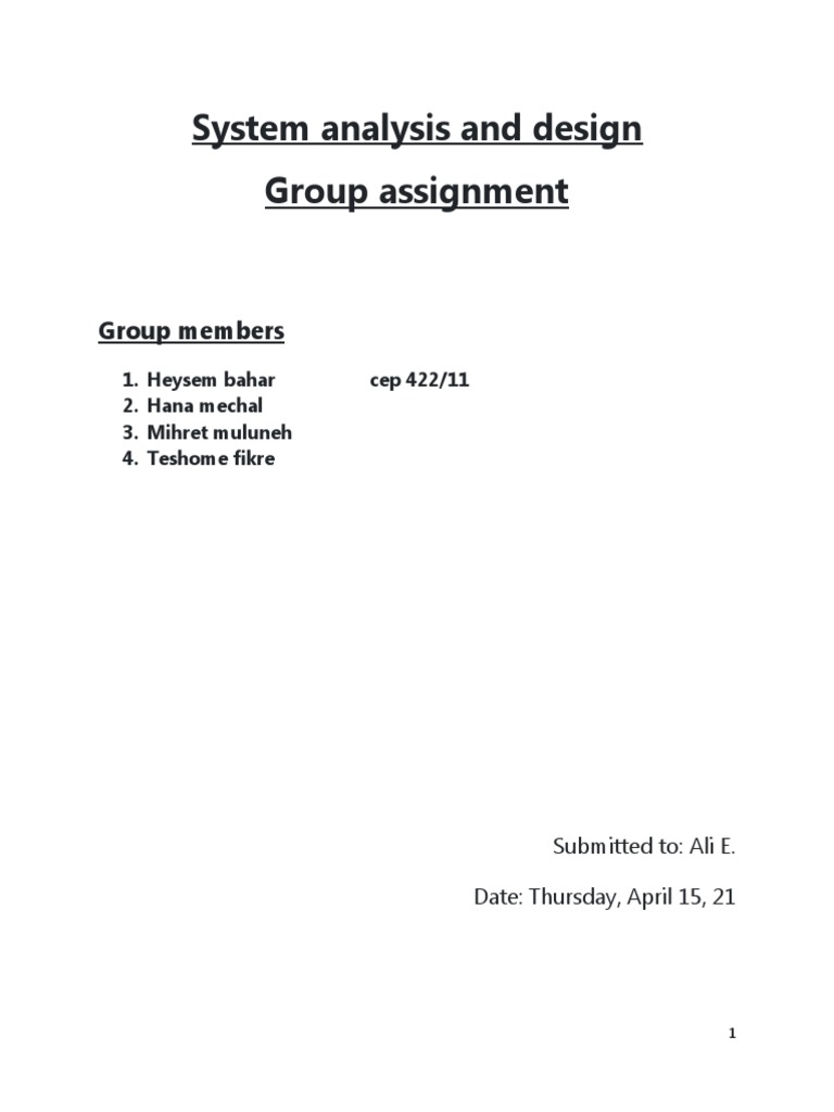 System Analysis and Design | PDF