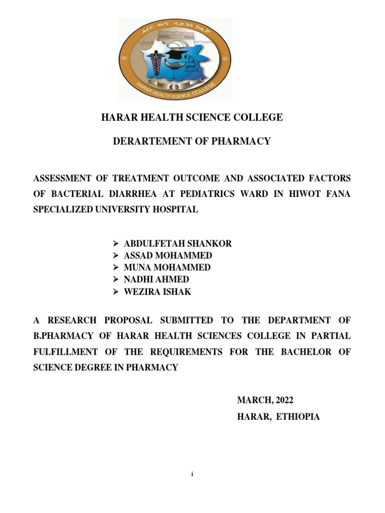 Harar Health Science College | PDF | Diarrhea | Child Mortality