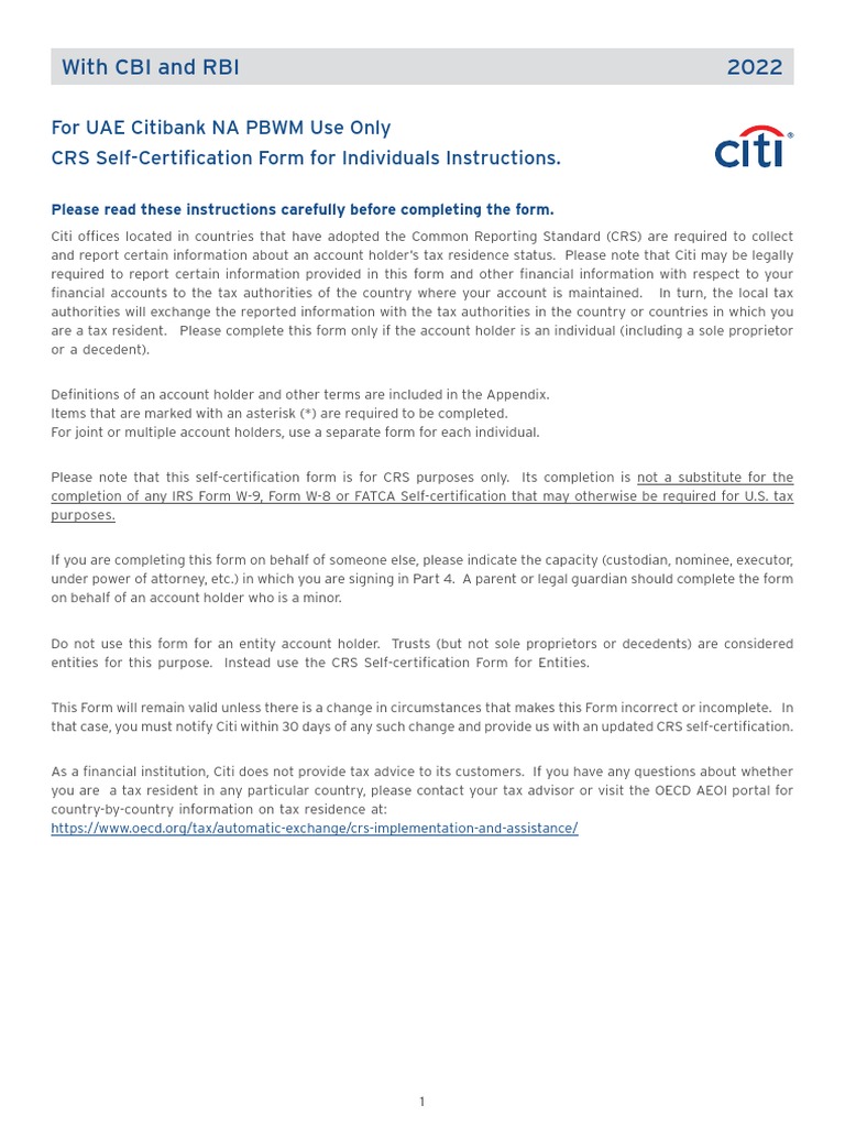 Crs Form | PDF | Taxes | Fine (Penalty)