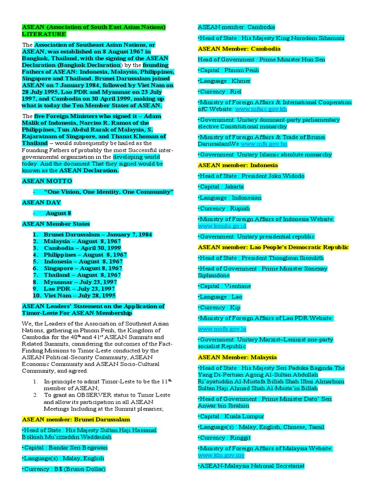 Asean Literature Reviewer 1 | PDF | Cambodia