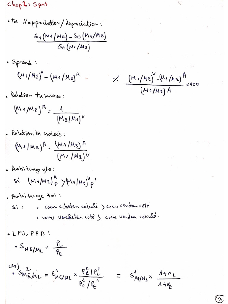 Formules Finance Internationale | PDF