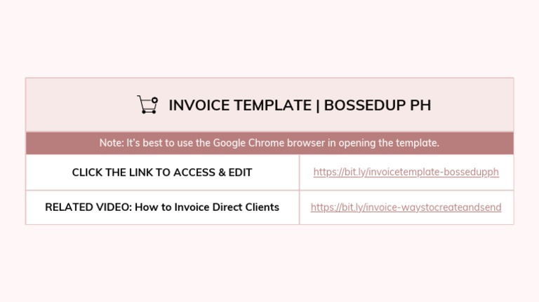 Invoice Template BOSSEDUP PH | PDF