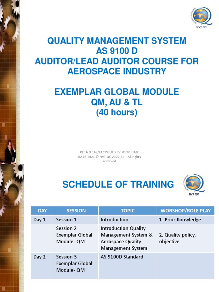 As 9100D Lead Auditor Presentation | PDF | Quality Management | Iso 9000