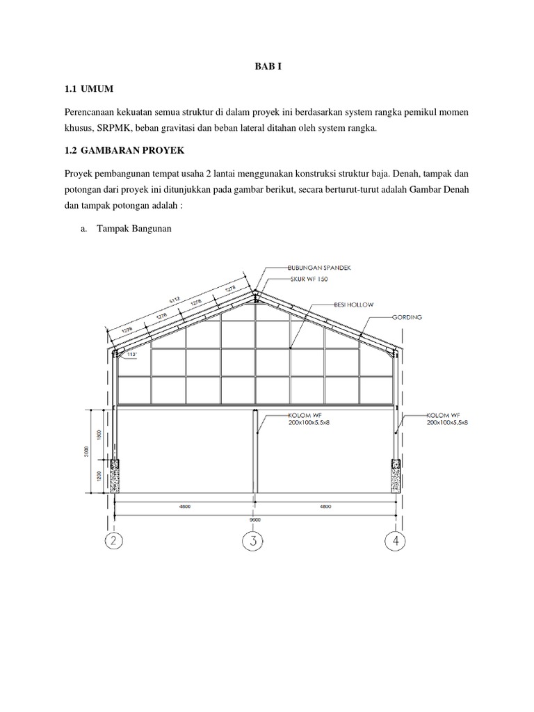 Desain Struktur Gedung Mie Gacoan | PDF