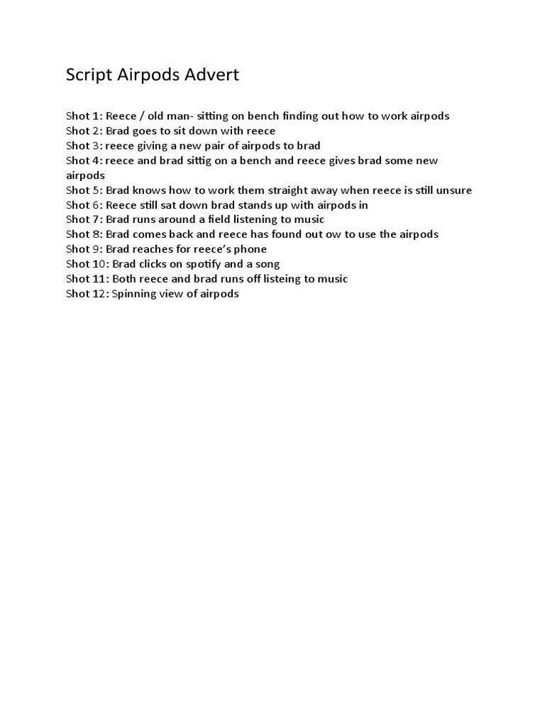 script airpods advert | PDF