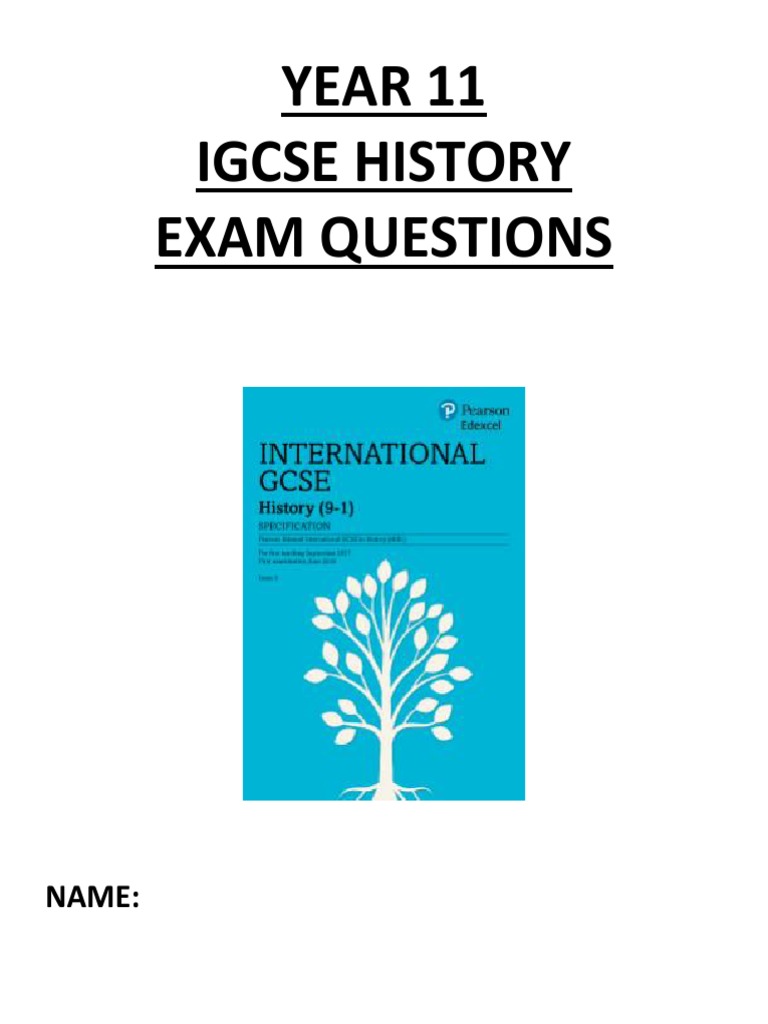 IGCSE History Exam: Germany Focus | PDF | Weimar Republic | Nazi Germany