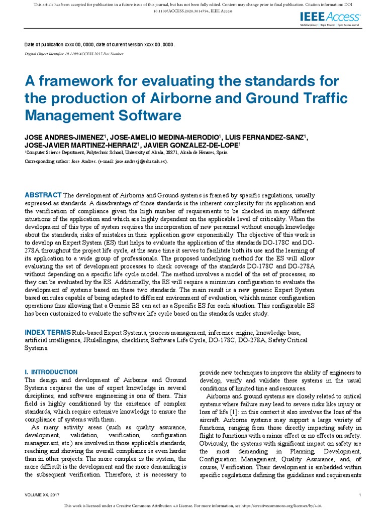 A Framework For Evaluating The Standards For The P | PDF | Verification And Validation | Systems ...