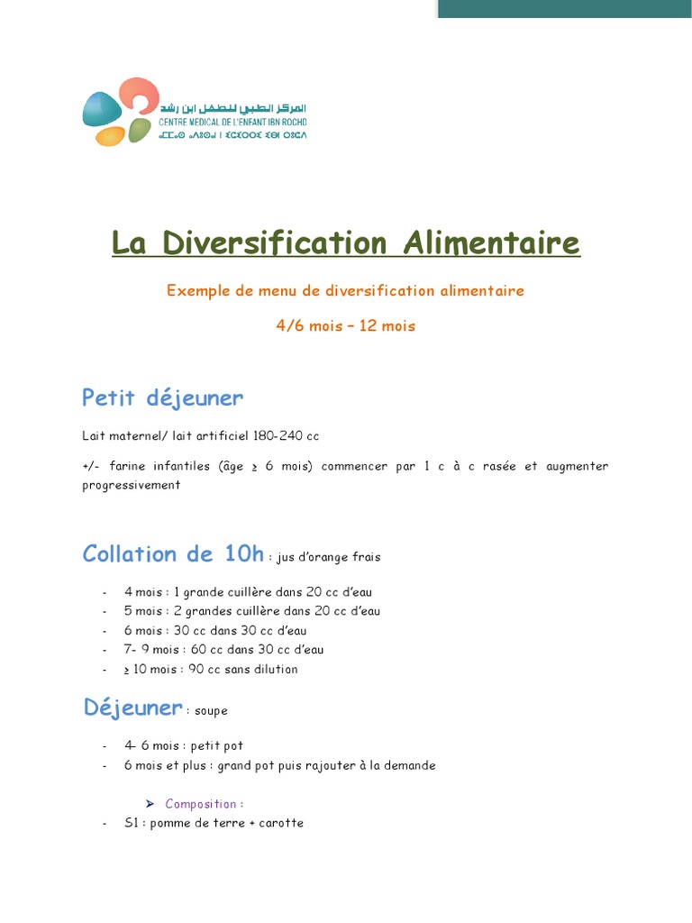 Guide de Diversification Alimentaire Bébé | PDF | Légumes | Nourritures
