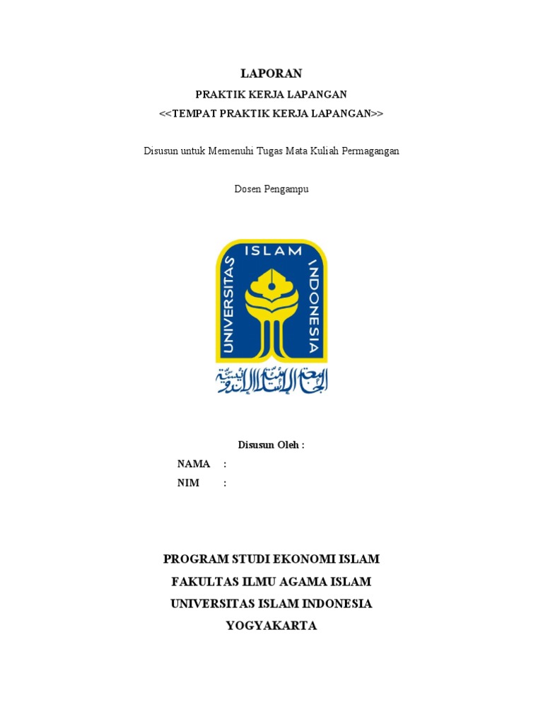 Contoh Hal Depan Makalah | PDF