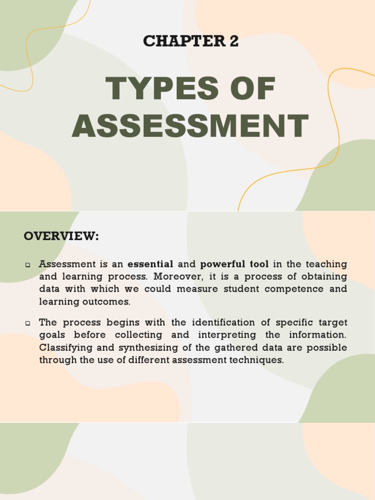 Group 2 AOL Typesof Assessment | PDF | Educational Assessment | Learning