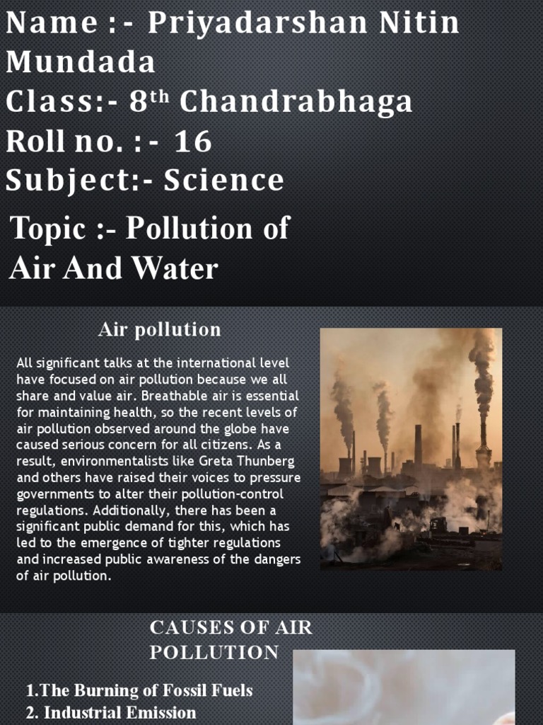 Pollution of Air and Water | PDF