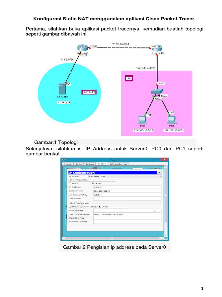 1 - Konfigurasi Static NAT | PDF | Komputer