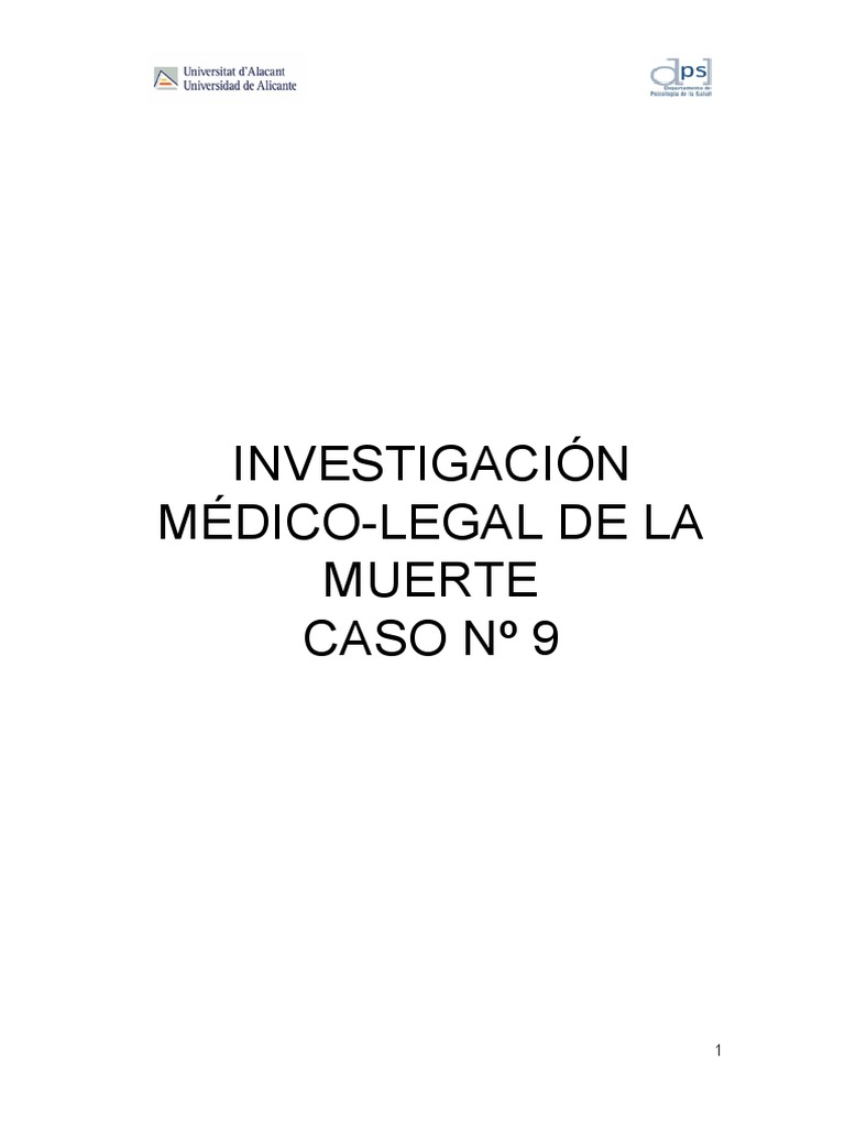 Plantilla Investigación Médico-Legal de La Muerte - Caso 9.con Campos para Rellenar | PDF ...