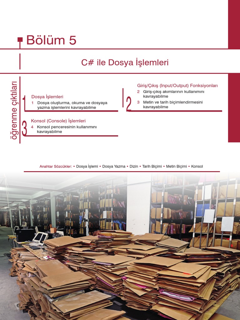 C# Ile Dosya İşlemleri: Giriş/Çıkış (Input/Output) Fonksiyonları | PDF
