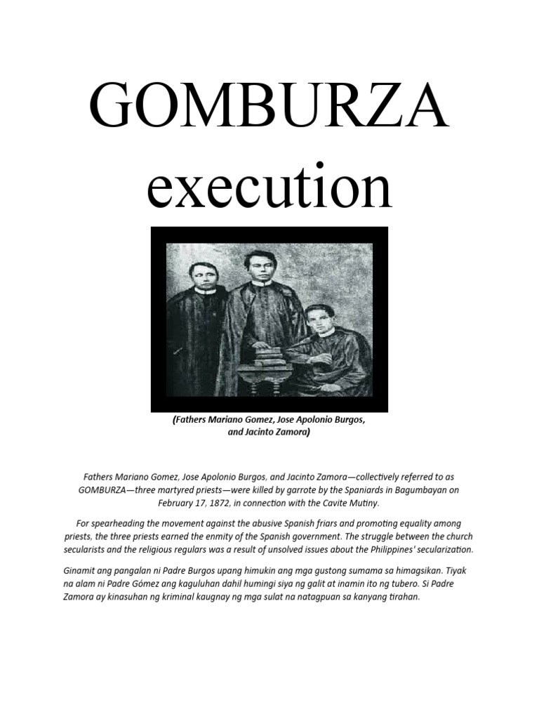 Gomburza Execution | Download Free PDF | Spanish Colonization Of The Americas | Philippines