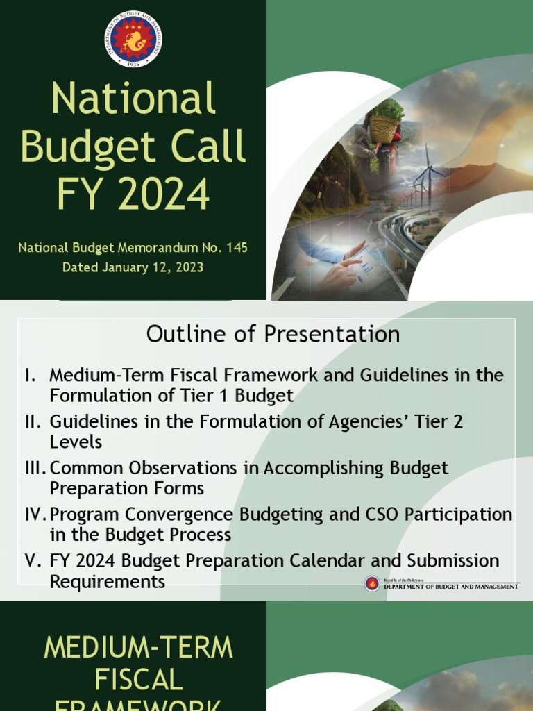 FY 2024 Budget Call | PDF | Baseline (Budgeting) | Fiscal Policy