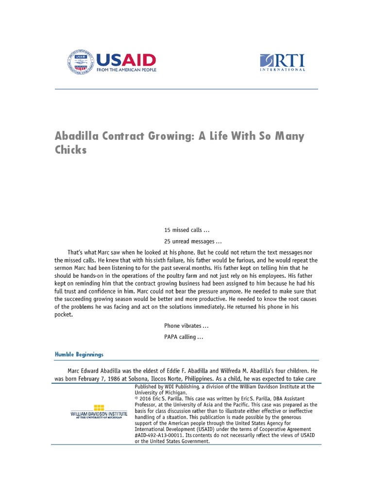 Abadilla Chicken Empire: A Growth Story | PDF | Wellness