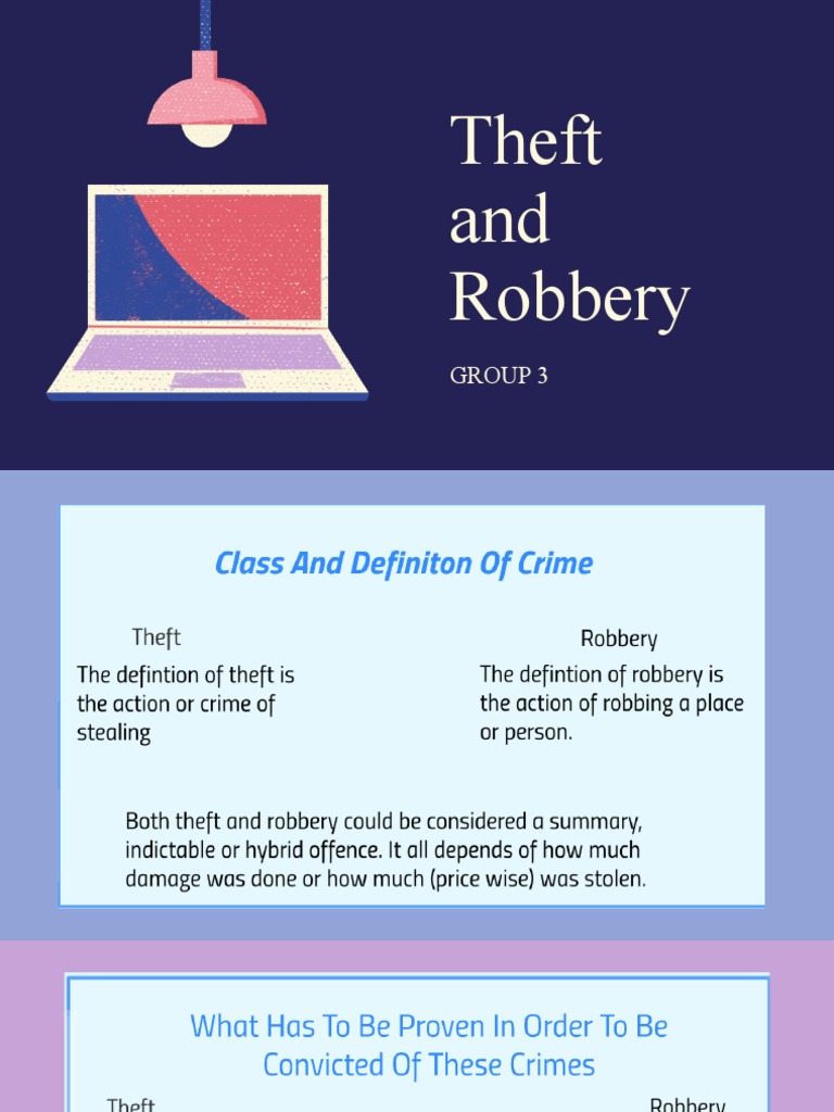 Theft and Robbery | PDF